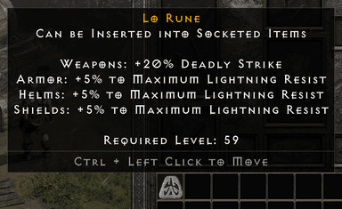 Lo Rune in Diablo 2 Resurrected | D2Runewizard