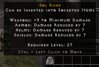 Sol Rune - D2Runewizard
