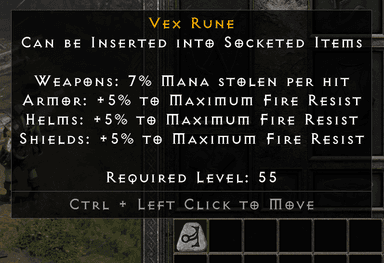Vex Rune in Diablo 2 Resurrected | D2Runewizard